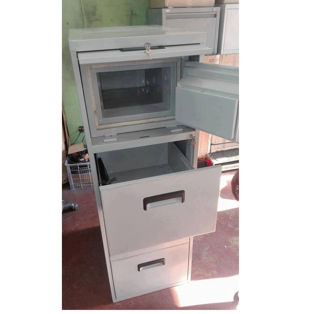 vertical filing cabinet with safety vault, Furniture & Home Living ...