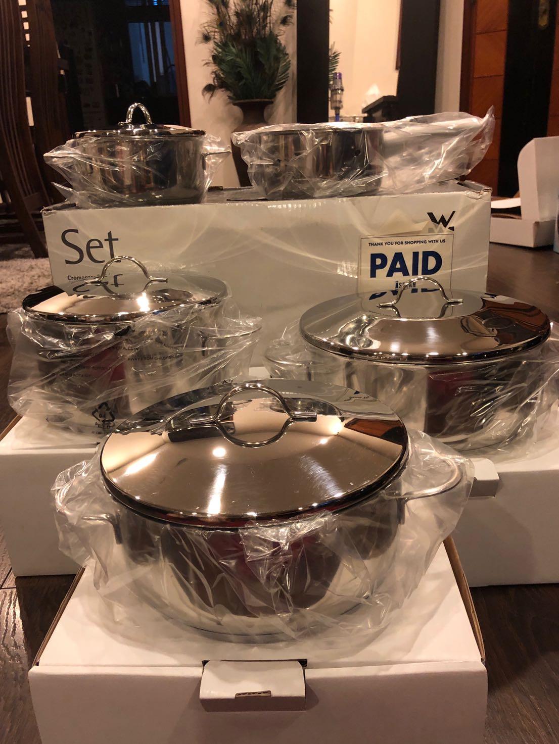 WMF Stainless Steel Cookware Set, Furniture & Home Living, Kitchenware ...