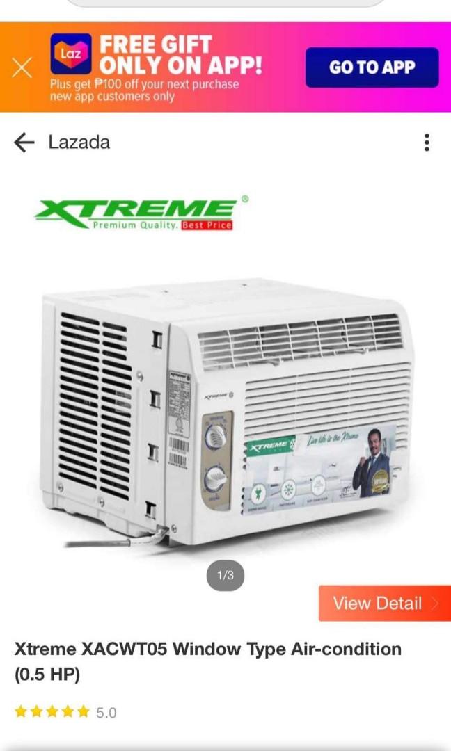 Xtreme Semi inverter window type .5hp, TV & Home Appliances, Air Conditioning and Heating on ...