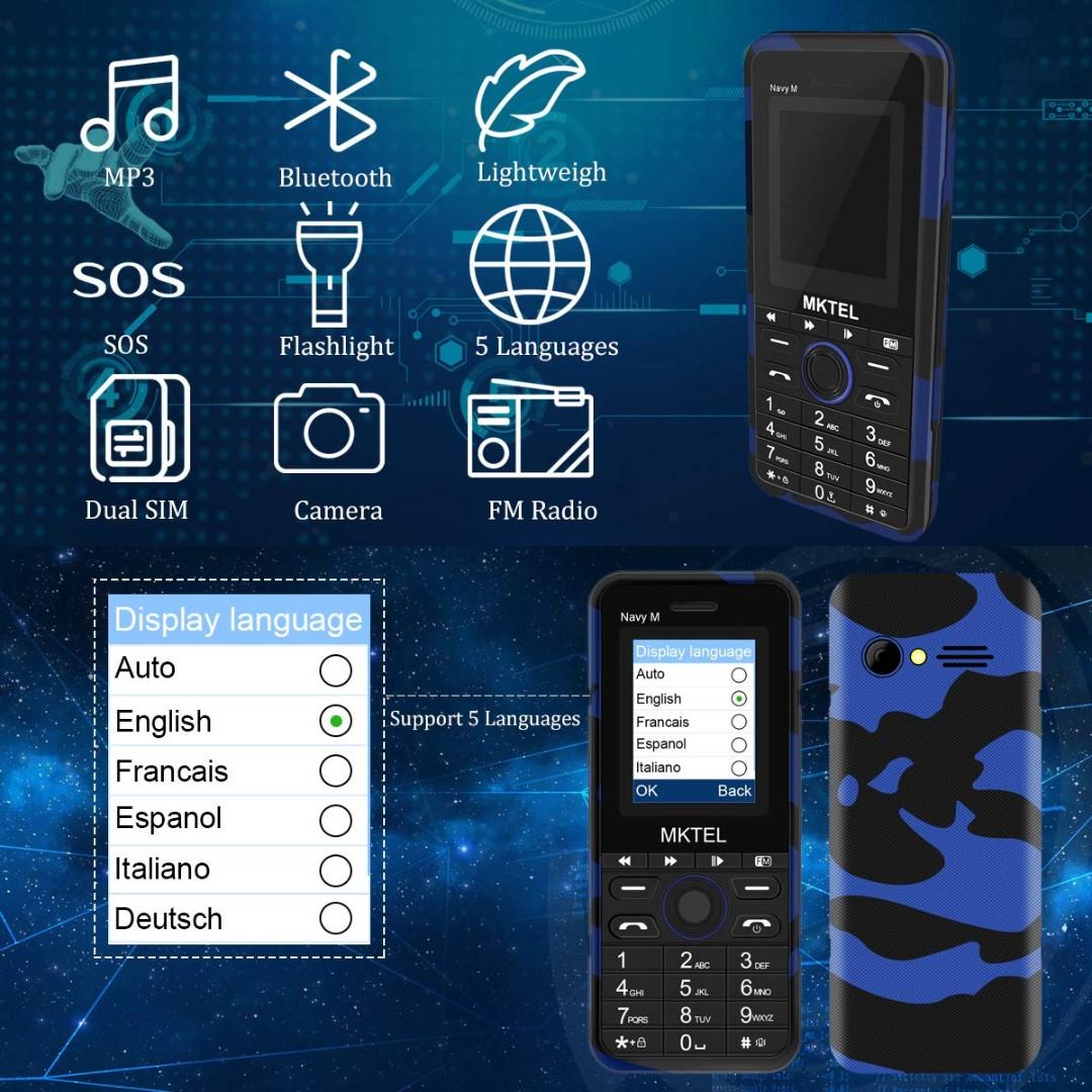 E0321 MKTEL Unlocked Basic Mobile Phone GSM Big Button Mobile phone for ...