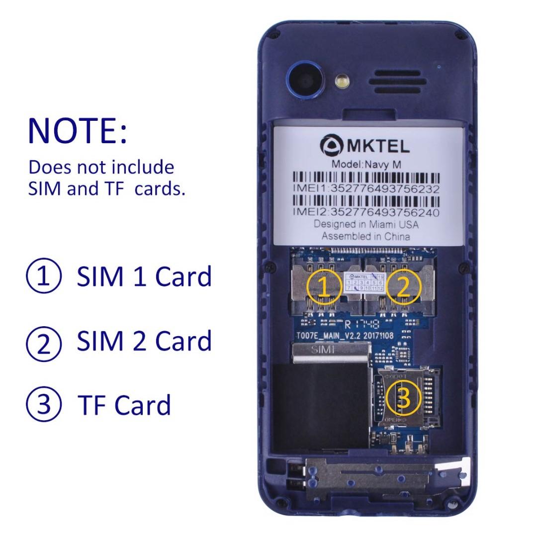 E0321 MKTEL Unlocked Basic Mobile Phone GSM Big Button Mobile phone for Seniors and Children ...