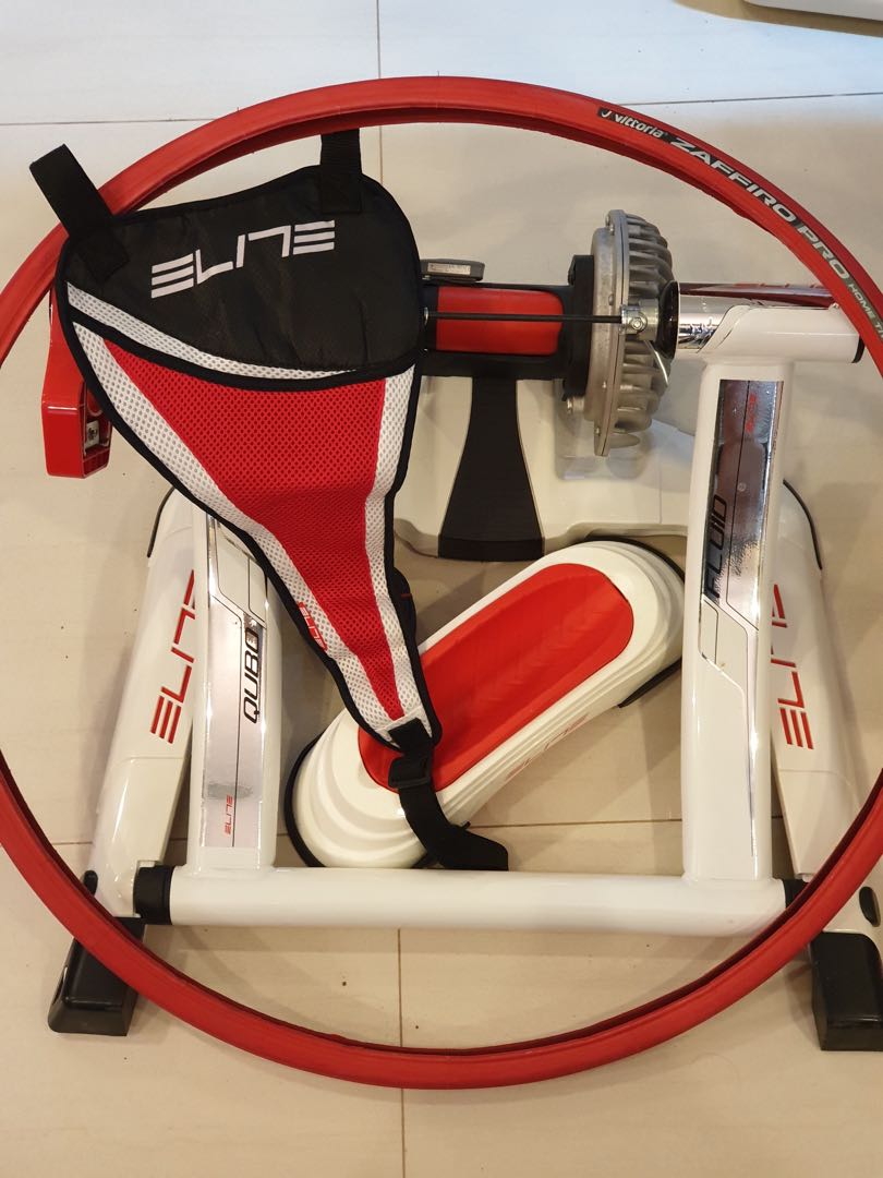 Elite Qubo Fluid cycle trainer with Misuro B+ sensor, Sports Equipment ...