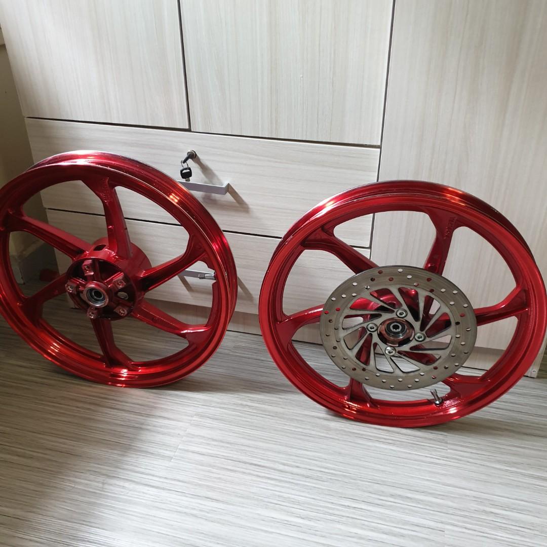 Enkei FC 6 Batang (Candy Red) Sniper, Motorcycles, Motorcycle ...