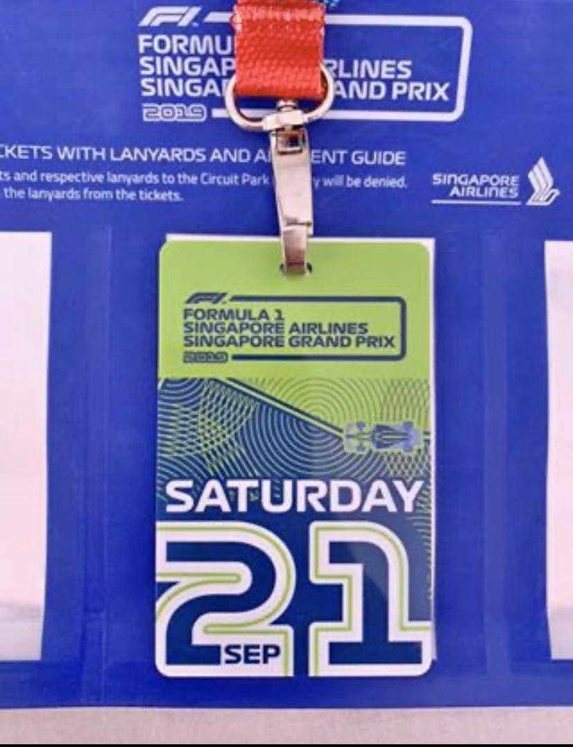F1 saturday ticket padang grandstand, Tickets & Vouchers, Local ...