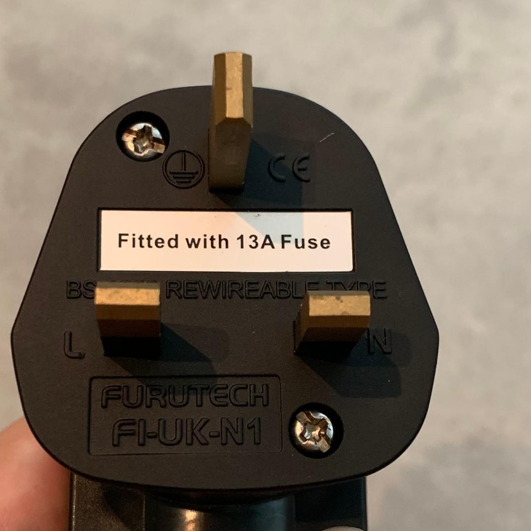 Furutech FI-1363-N1 L-Shaped Angled UK Plug, Audio, Portable Audio ...