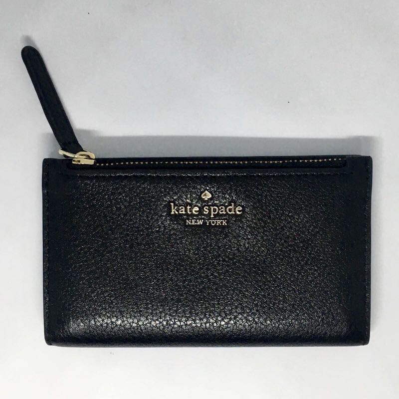 Kate Spade Slim Bifold Wallet (Black), Women's Fashion, Bags & Wallets ...
