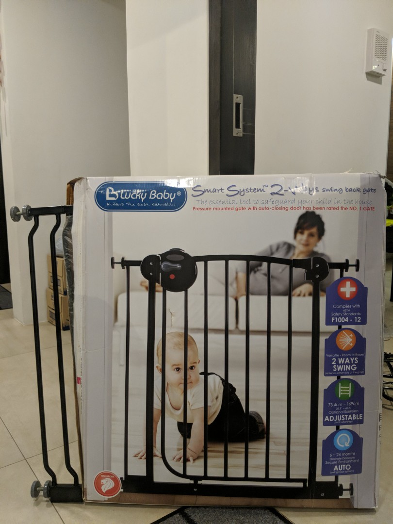 Lucky Baby 2 way child swing back gate, Babies & Kids, Infant Playtime ...