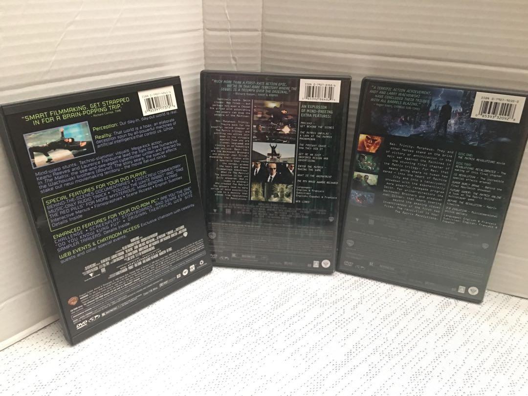 Matrix Trilogy (DVD collection), Hobbies & Toys, Music & Media, CDs ...