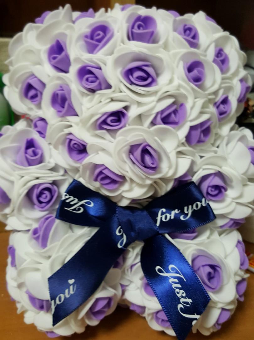 Mixture Rose Crafts Bear, Design & Craft, Handmade Craft on Carousell