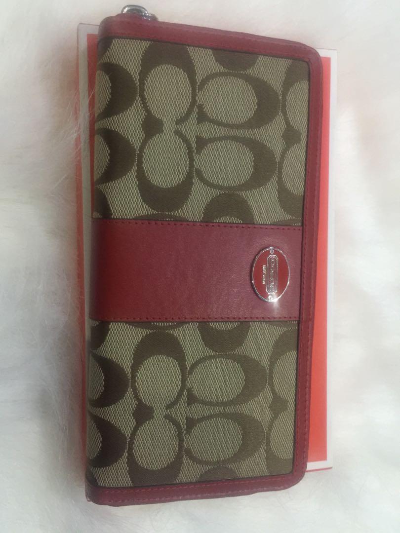 Original Coach Wallet Red, Women's Fashion, Bags & Wallets, Wallets ...