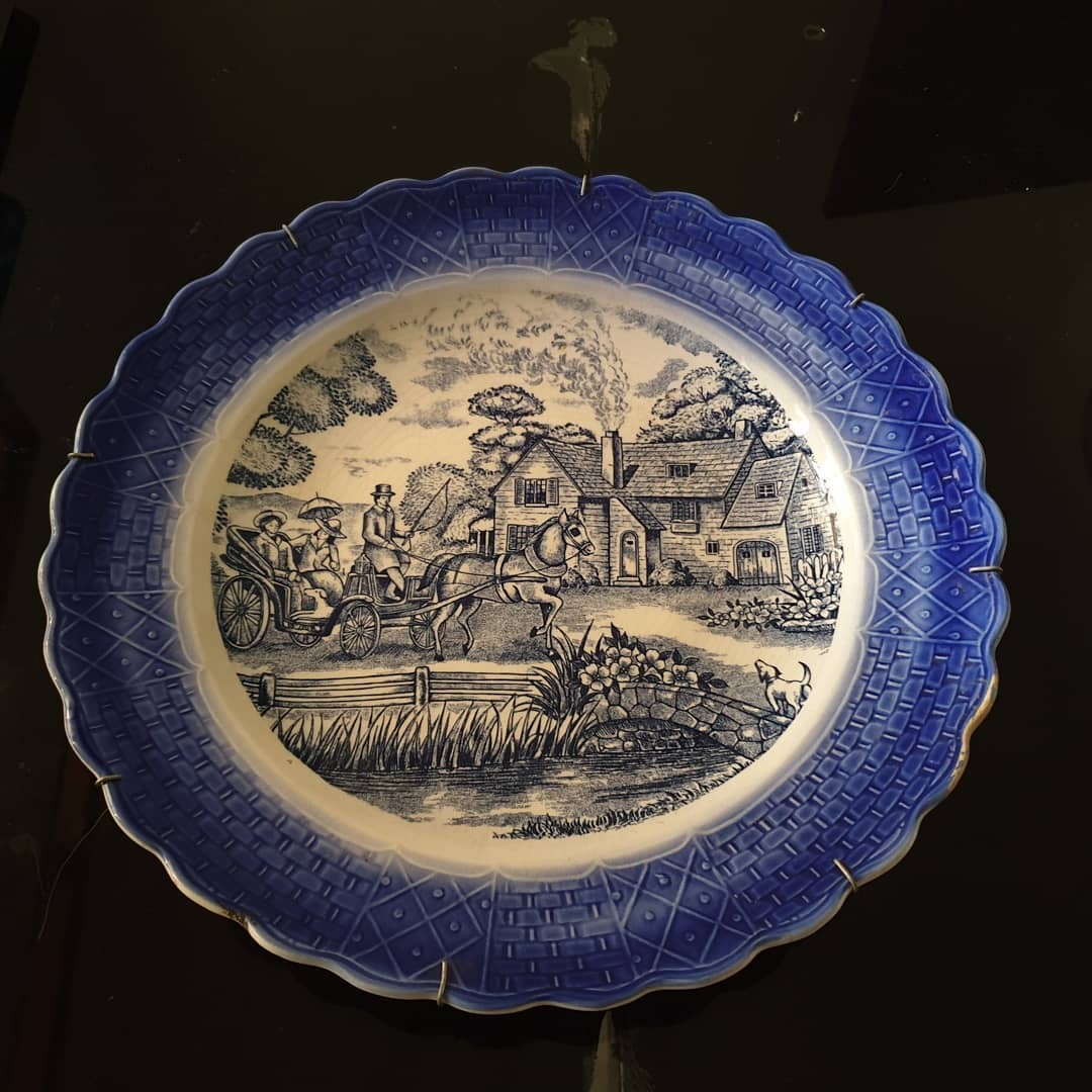 Piring keramik antik Pacific Ocean Marushin Art tahun 1960an, Antik ...
