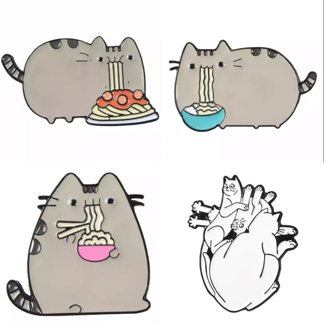 Pusheen cute cat enamel pin, Women's Fashion, Jewelry & Organisers ...
