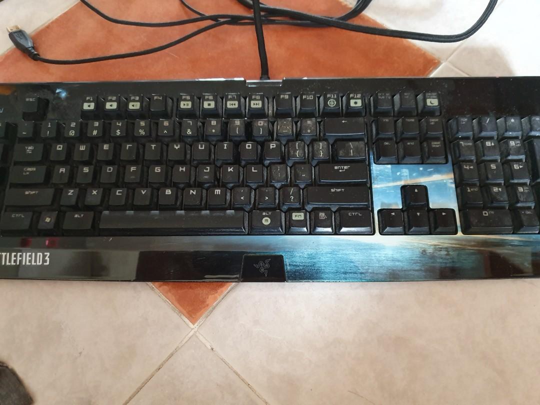 Razer Blackwidow Mechanical Keyboard (Battlefield III Edition ...