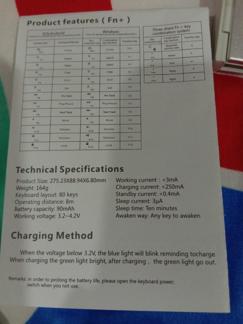 Rii K09 Foldable Wireless Bluetooth Keyboard Mobile Phones And Gadgets Wearables And Smart Watches