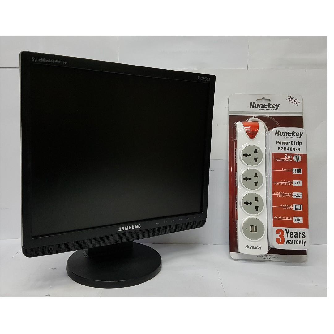 Samsung SyncMaster Magic CX743B 17-inch LCD Monitor with Huntkey PZB404 ...