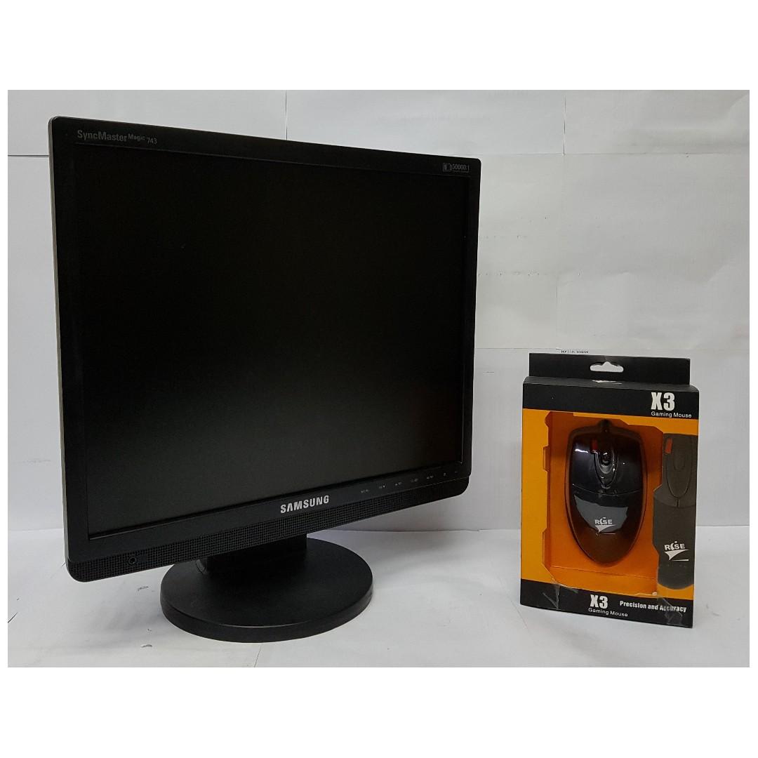 Samsung SyncMaster Magic CX743B 17-inch LCD Monitor with Rise X3 PS/2 ...