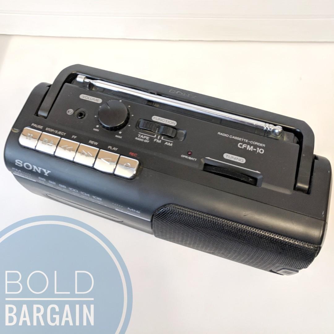SONY CFM-10 Cassette Player Recorder with FM AM MW Radio, Audio ...