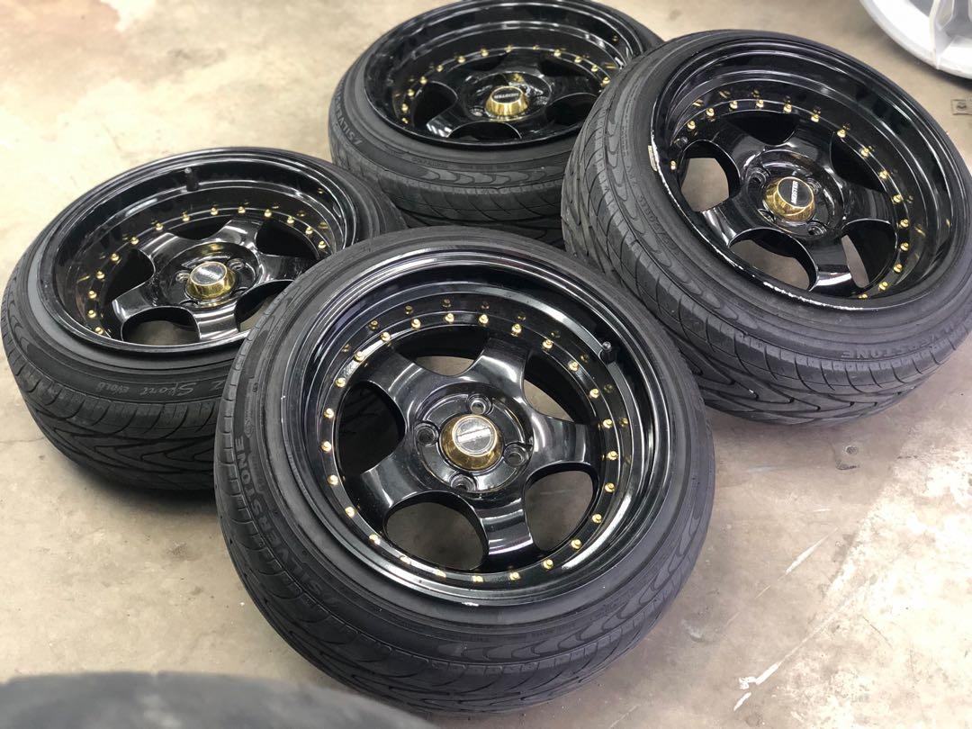 Sport Rim Work S1 15x8jj tayar 165/50/15, Auto Accessories on Carousell