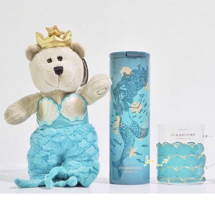 Starbucks Plush Siren Bearista • Mermaid Bear with two tails #MRTYishun #MRTRaffles, Hobbies ...
