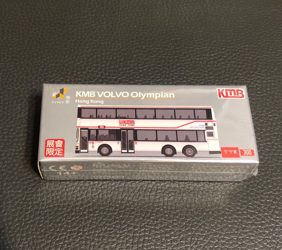 Tiny 微影 2019年香港玩具節 展會限定 九巴 KMB 富豪 奧林比安 巴士 300號線 AV1 Volvo Olympian 11m ...