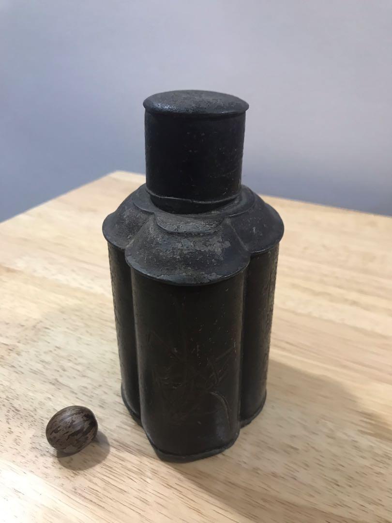 Antique Chinese Pewter Tea Caddy / Container, Hobbies & Toys ...