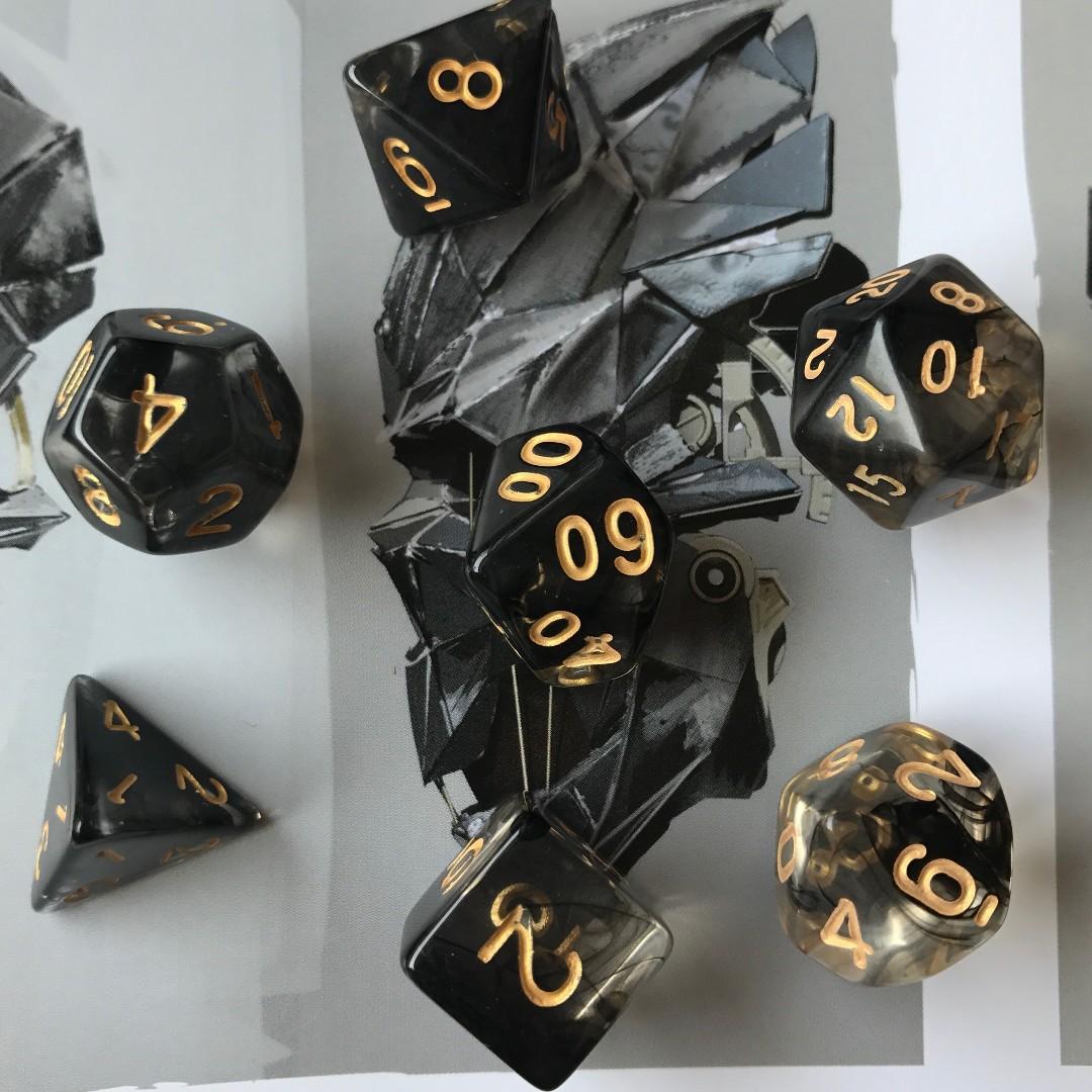 Black Smoke Dice Set, Hobbies & Toys, Toys & Games on Carousell
