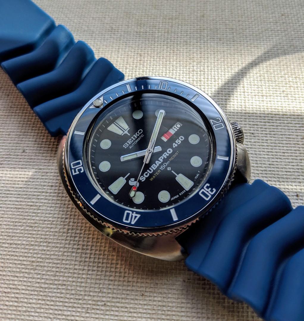 Blue Colorway Modified Seiko 6309 7040 Automatic Divers Watch, Men's ...