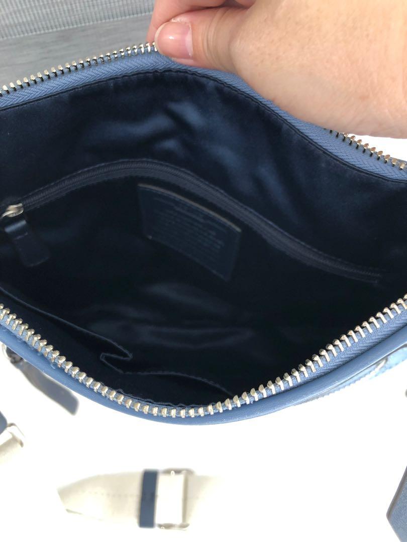 Coach Daisy Spectator Blue/White Leather File Crossbody Bag F23943 ...