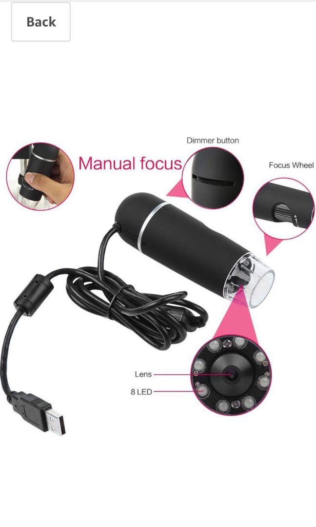 Koolertron 5MP 20-300X USB digital microscope, Photography, Video ...