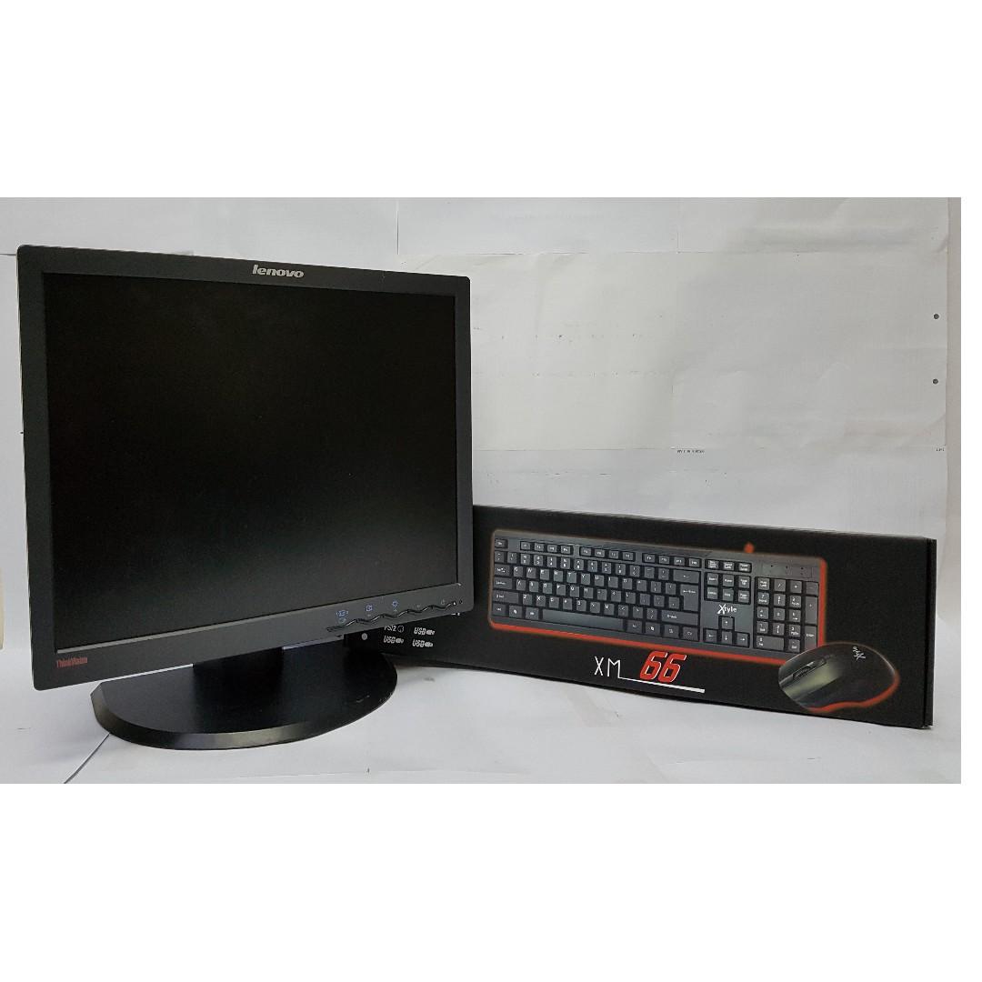 Lenovo ThinkVision 9417-HC2 17-inch LCD Monitor with Xtyle XM-66 PS/2 ...