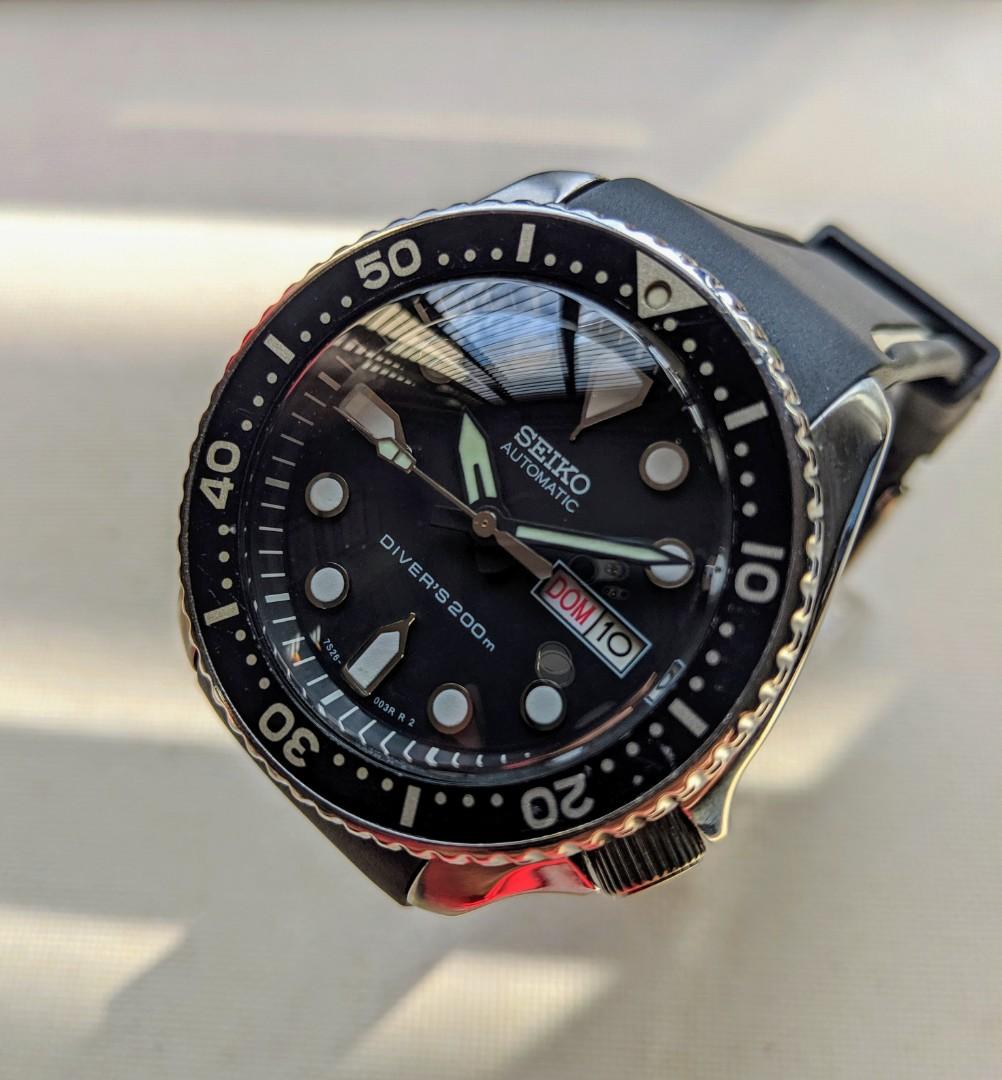 Modified Seiko SKX 007 Automatic Divers Watch with 7020 Dial and Sword ...