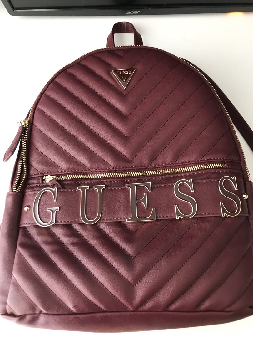 New Guess Backpack, Women's Fashion, Bags & Wallets, Backpacks on Carousell