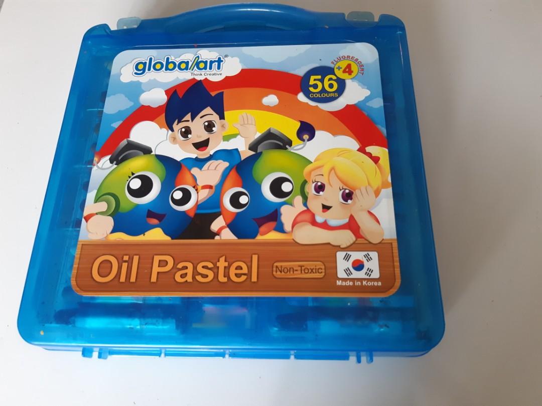 Oil pastels - Global art 60 colors, Hobbies & Toys, Stationery & Craft ...