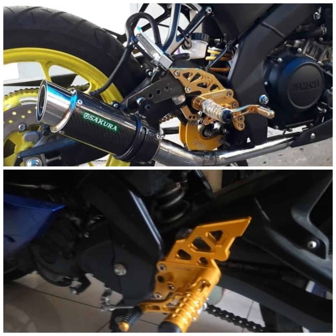 [R15 V3 MT15] Footrest For R15 V3 & MT15, Motorcycles, Motorcycle ...