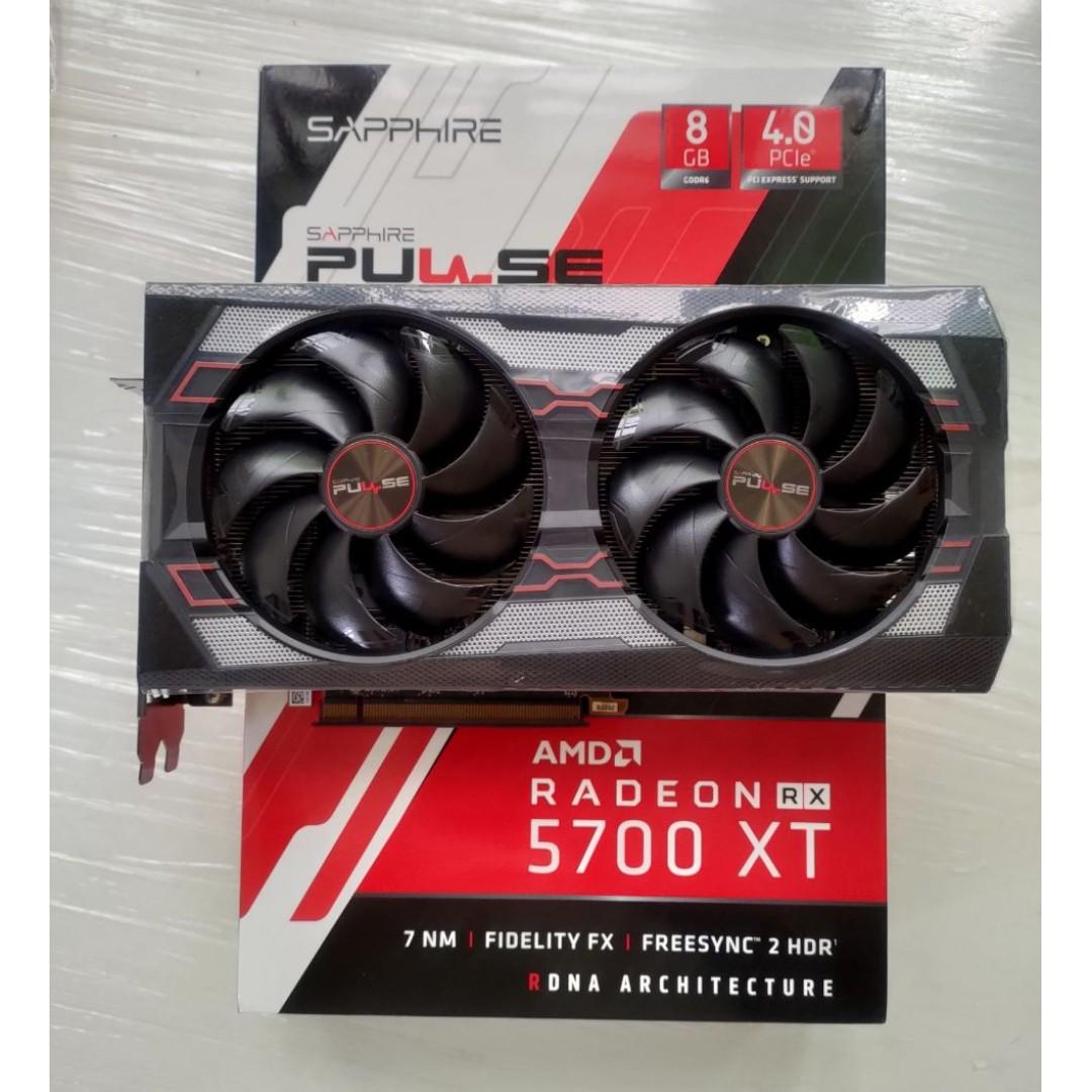 SAPPHIRE RADEON PULSE RX 5700 Xt 8GB GDDR6 HDMI/ TRIPLE DP OC W ...