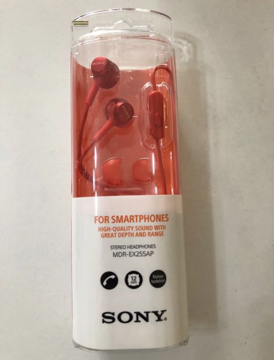 Sony MDR-EX255AP Earphones with Mic (Red color) - BNIB Sealed ...