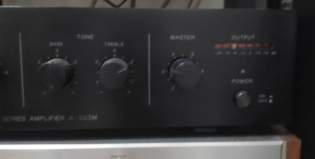 TOA A-503M, Mixer/Ampliﬁer with (5) five input channels & master bass ...