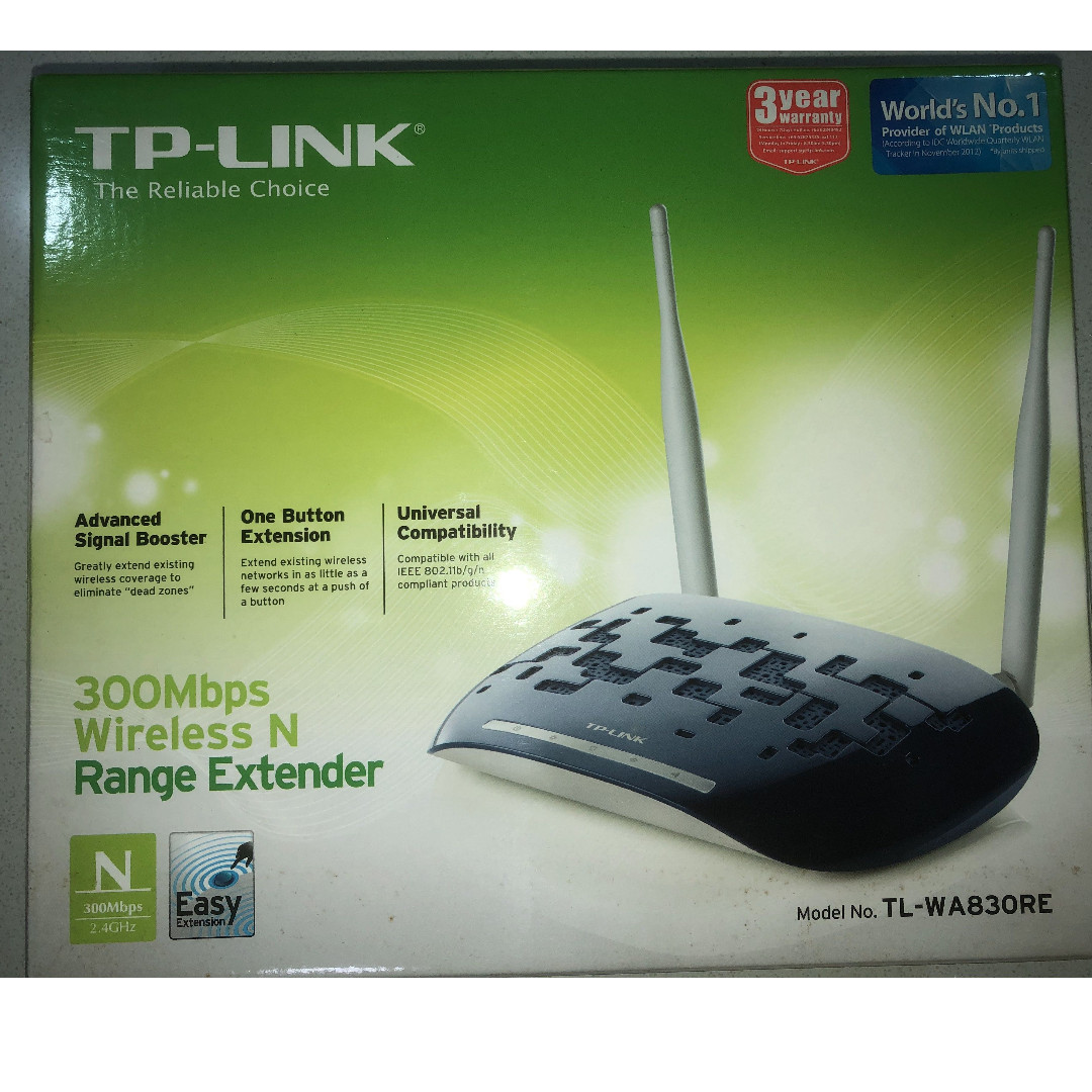 TP-Link 300Mbps Wi-Fi Range Extender TL-WA830RE, Computers & Tech ...