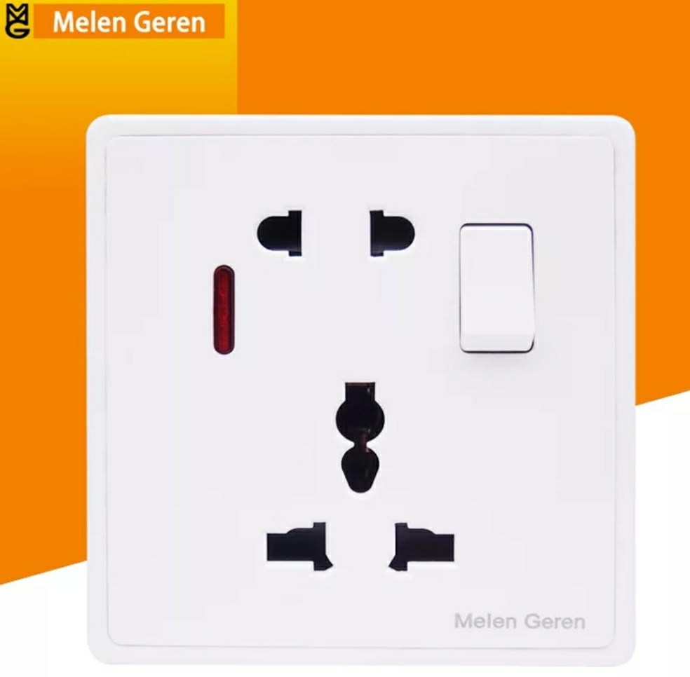 Universal 5-hole Electric AC Power Outlet Panel Plate Wall Charger Dock ...