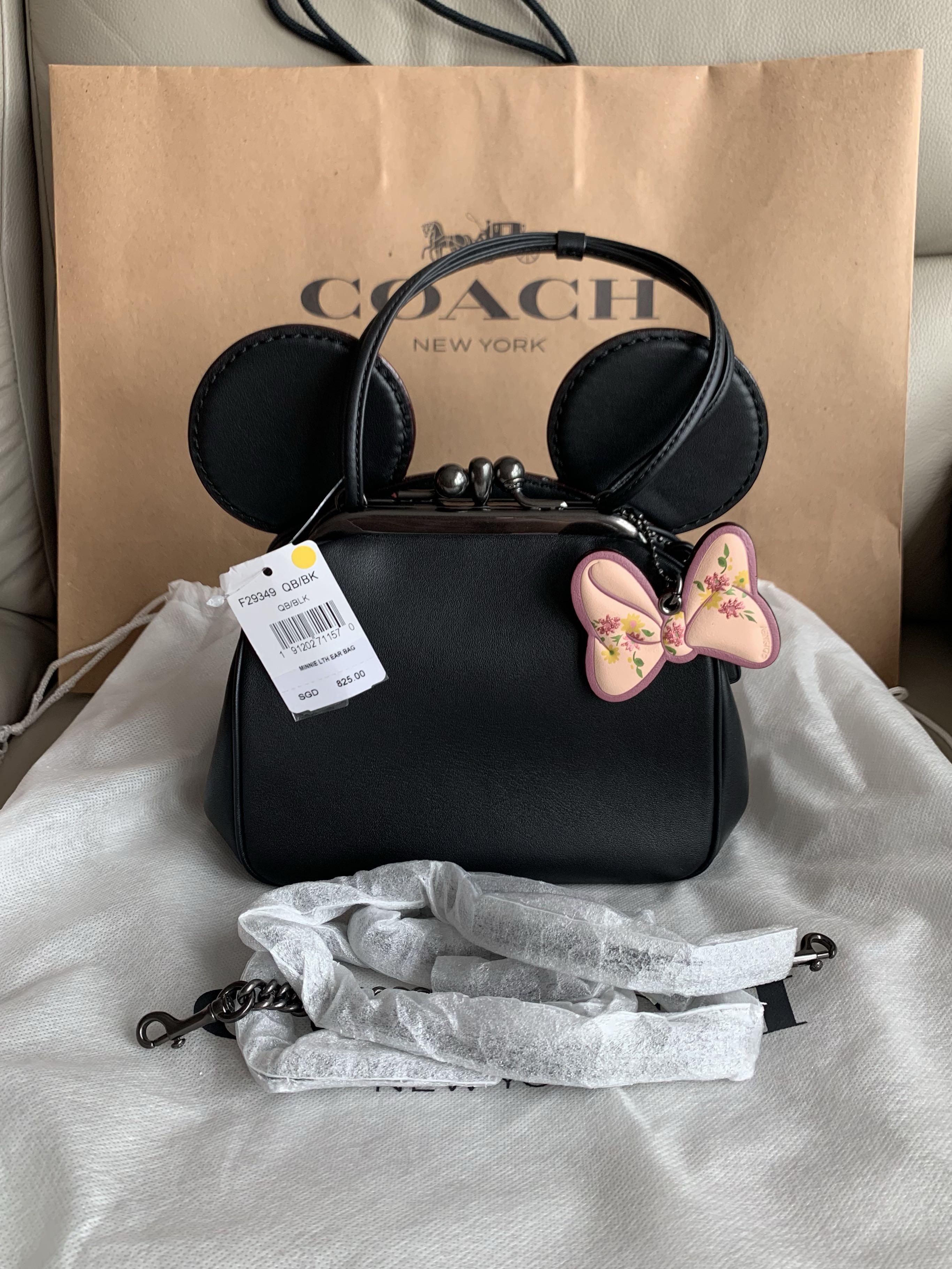 Authentic Coach x Minnie Mouse Kisslock Bag, Women's Fashion, Bags ...
