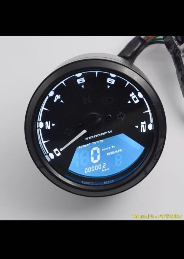 Digital Speedometer (Cafe Racer), Motorcycles, Motorcycle Accessories ...
