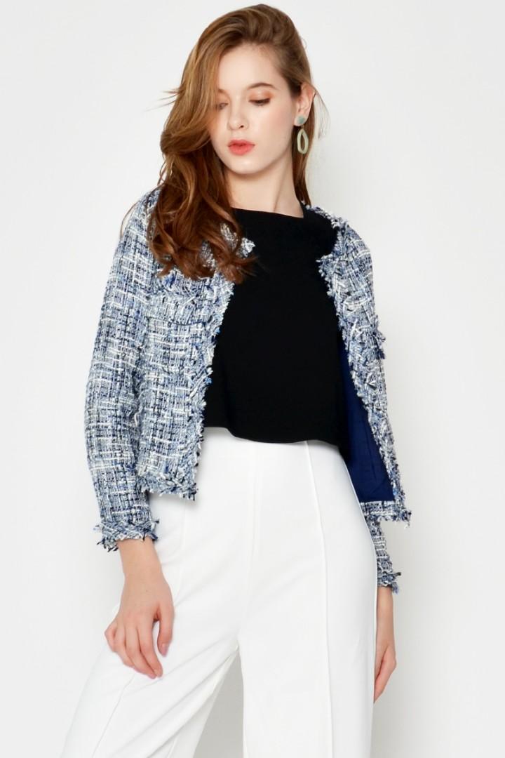 Gabrielle Tweed Jacket, Women's Fashion, Coats, Jackets and Outerwear ...