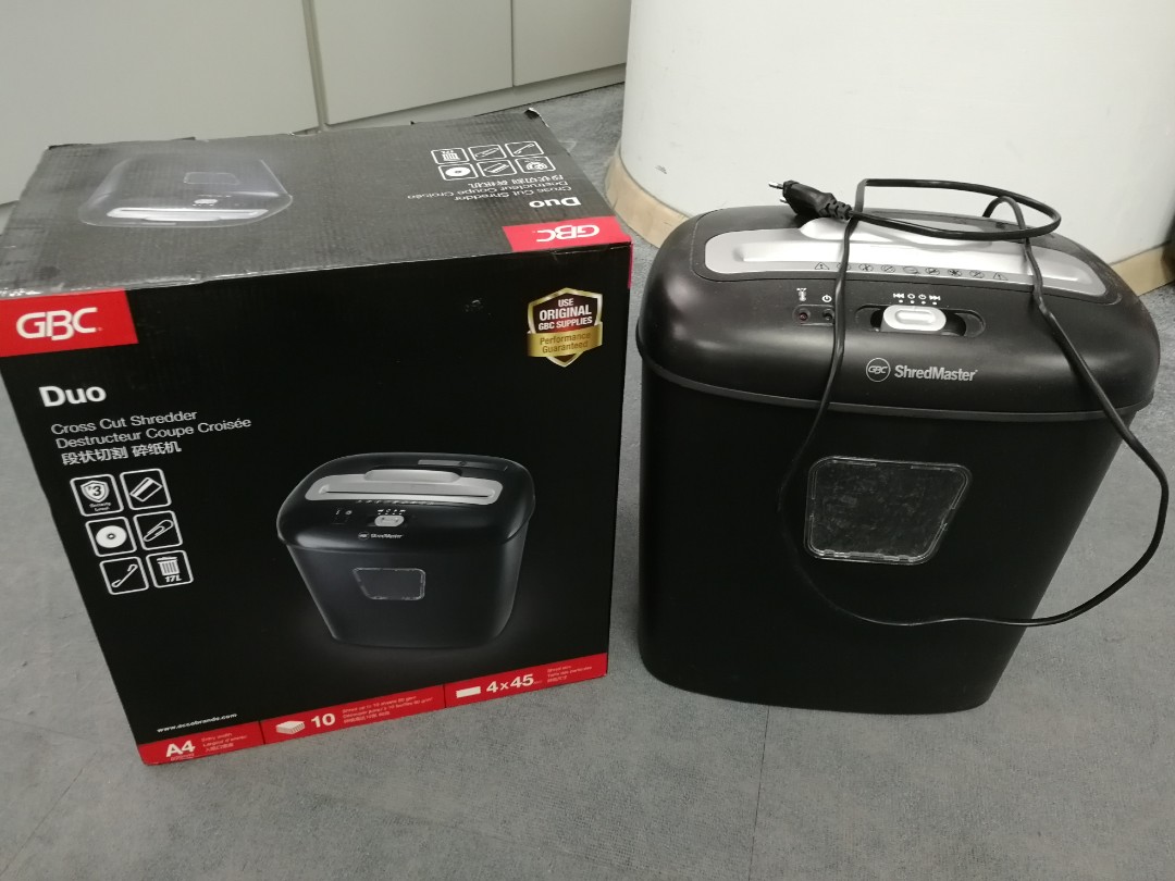 GBC Duo Shredder Cross cut, Computers & Tech, Office & Business ...