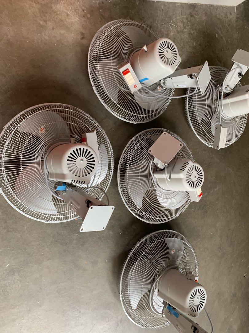 KDK K50UA Industrial Wall Fan 50CM METAL BLADE, Furniture & Home Living ...