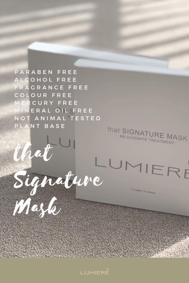 Lumiere Signature Mask, Beauty & Personal Care, Face, Face Care on ...