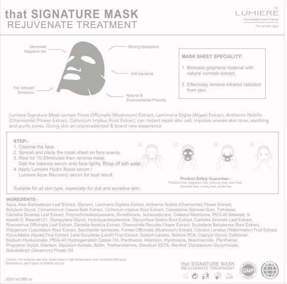 Lumiere Signature Mask, Beauty & Personal Care, Face, Face Care on ...
