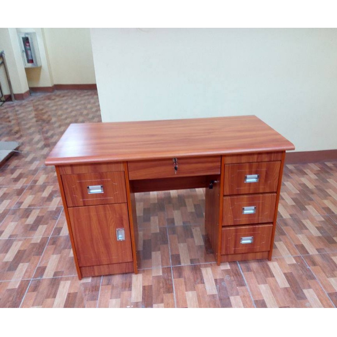 Office table with side and center drawers, Furniture & Home Living ...