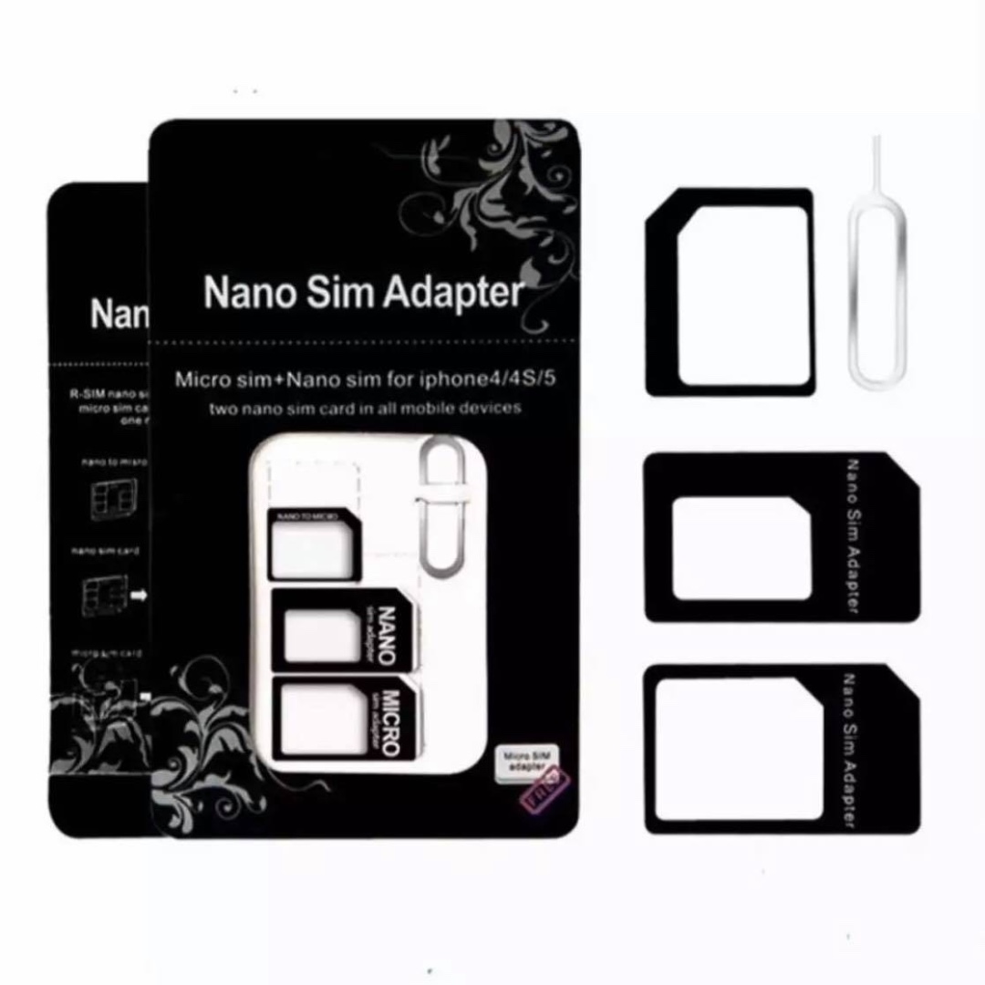 SIM Card Adapter, 4-in-1 Nano & Micro SIM Card Adapter Holder Kit ...