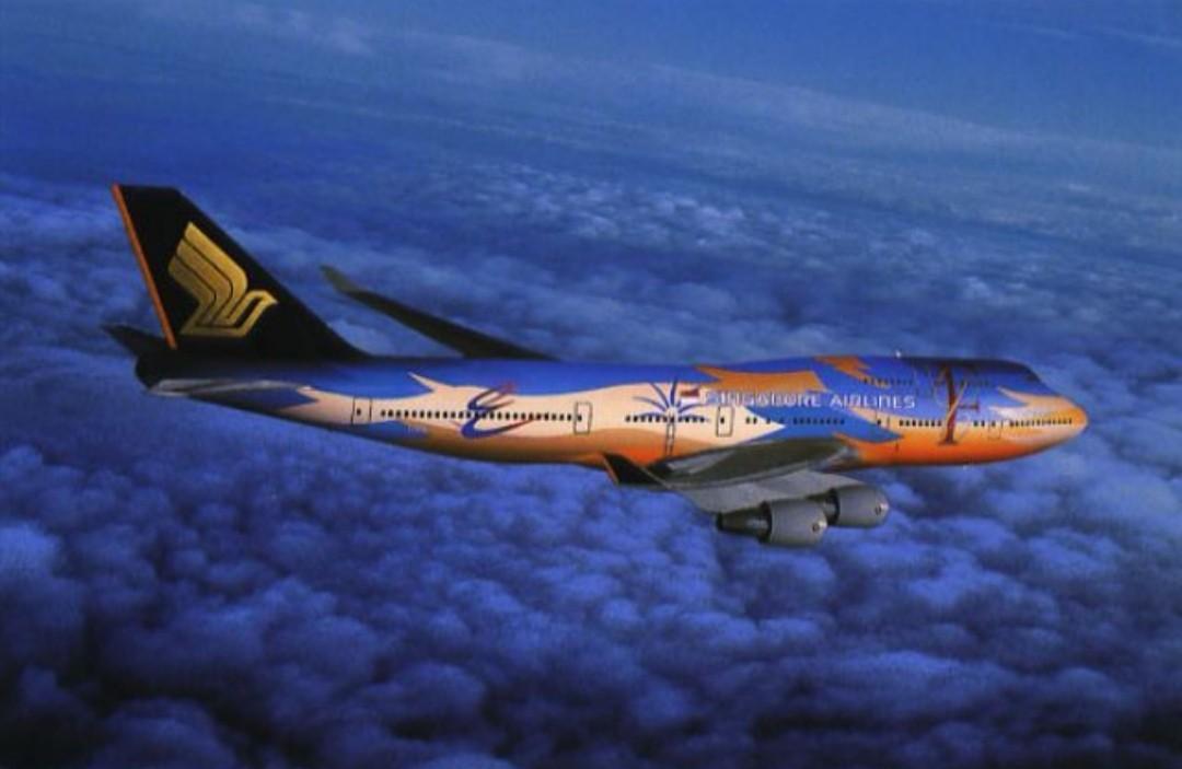 Singapore Airlines SIA SQ Rainbow Tropical Livery 1:150 Boeing B747 ...