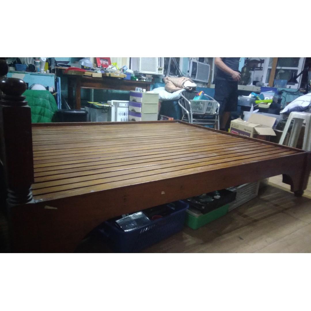 Solid Narra Queen Bed Frame, Furniture & Home Living, Furniture, Bed ...